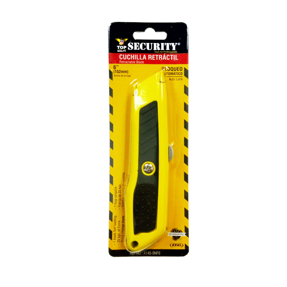 EXACTO RETRACTIL DE 6″ PROFESIONAL. SECURITY. – Ferremayor
